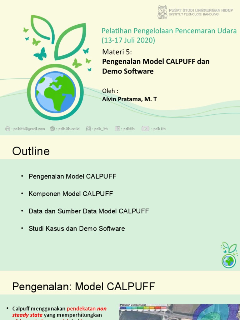Materi 10 - Model CALPUFF | PDF