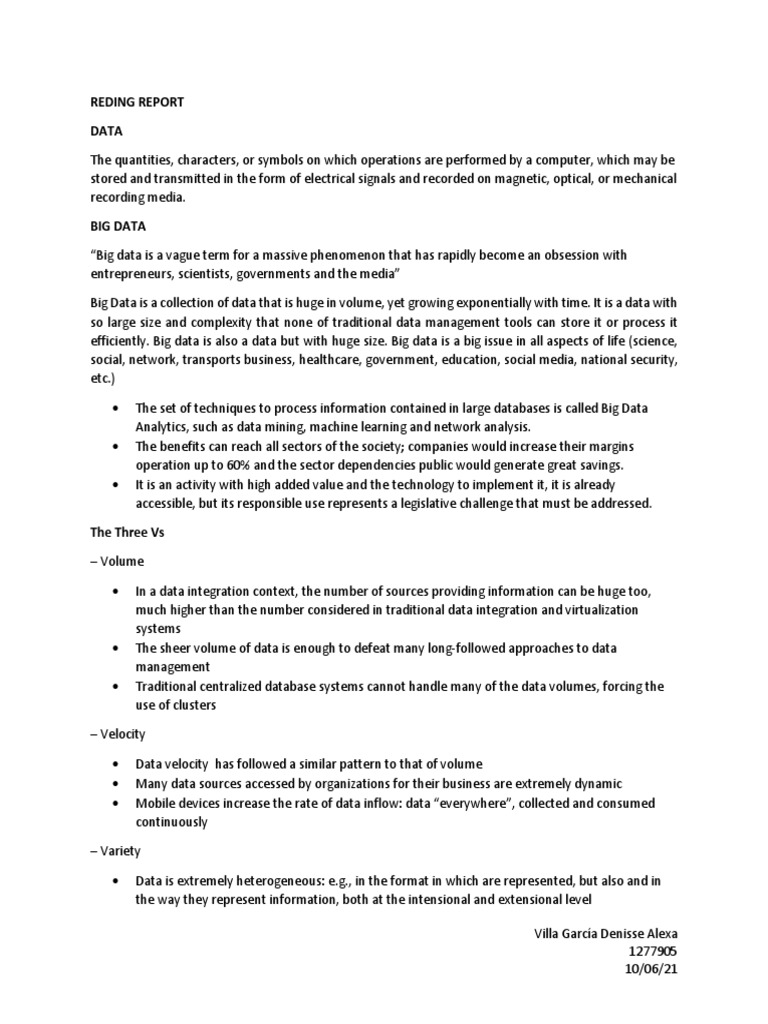 Reding Report Data | PDF | Big Data | Data