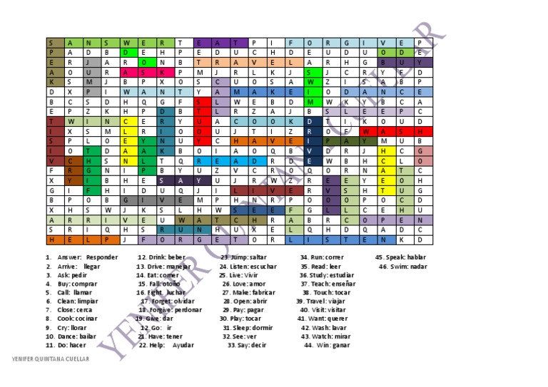 Verb Sopa de Letras | PDF