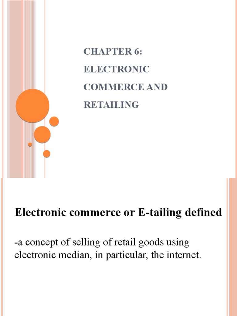 Electronic Commerce and Retailing | PDF | Online Shopping | Retail