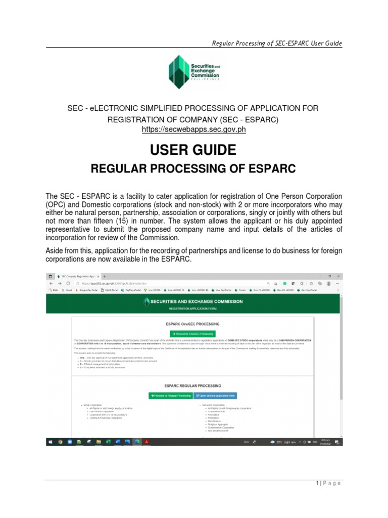 User Guide: Regular Processing of Esparc | PDF | Verification And Validation | Subscription ...