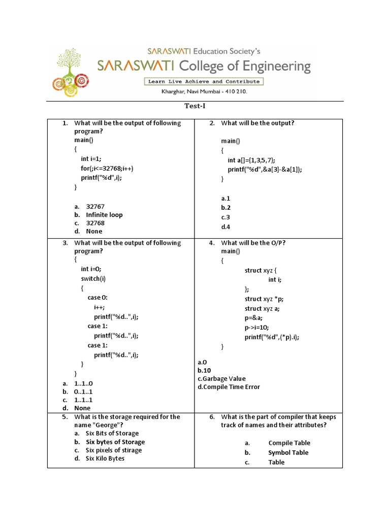 Technical Test Practice Wipro Download Free Pdf C Programming Language Parameter