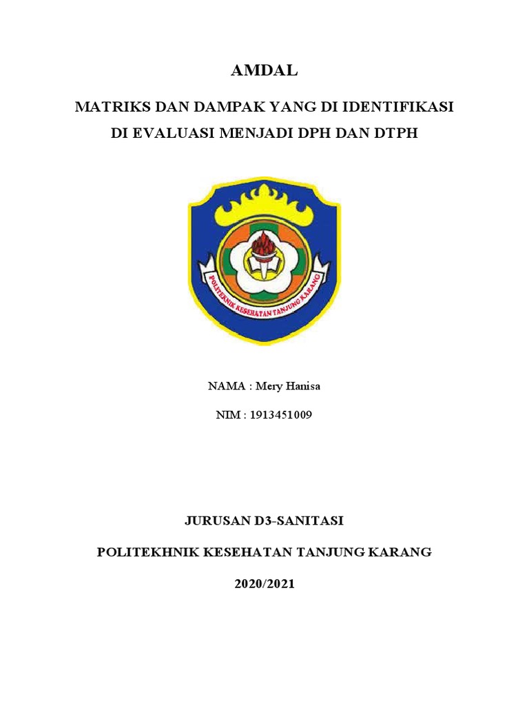 Matriks AMDAL (Mery Hanisa 1913451009) | PDF