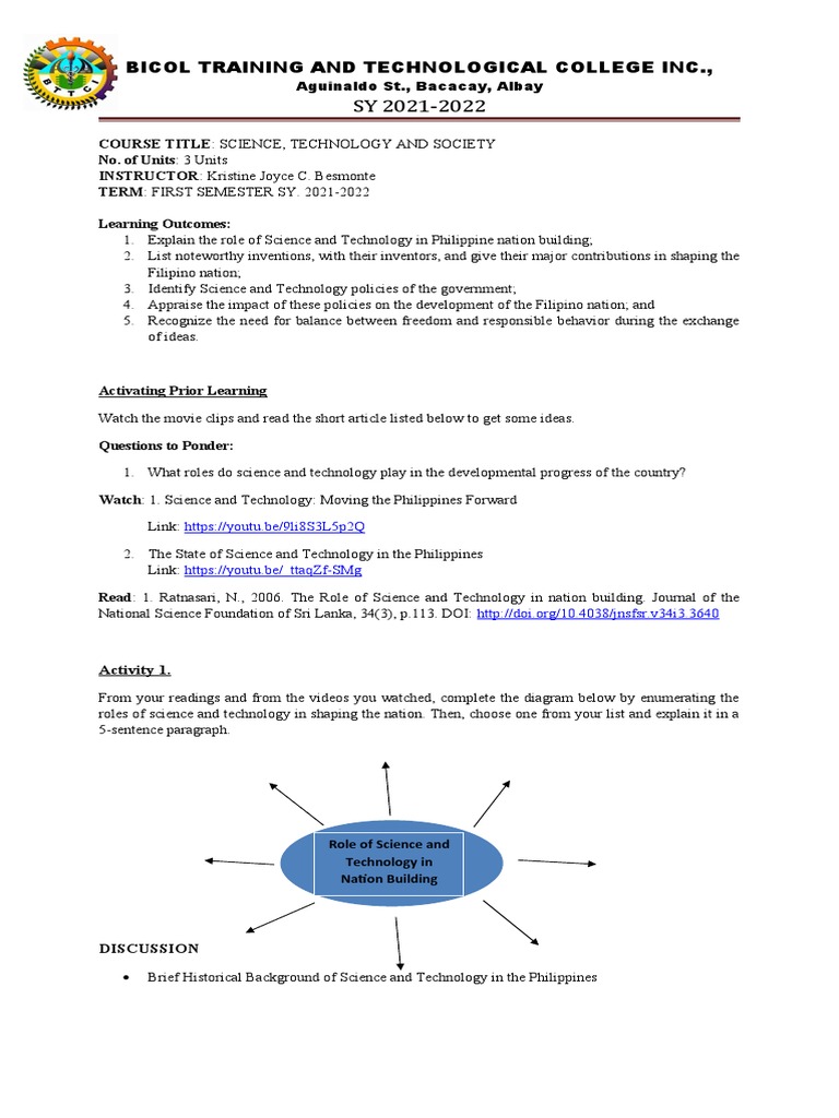 STS Module 2 | PDF | Philippines | Science