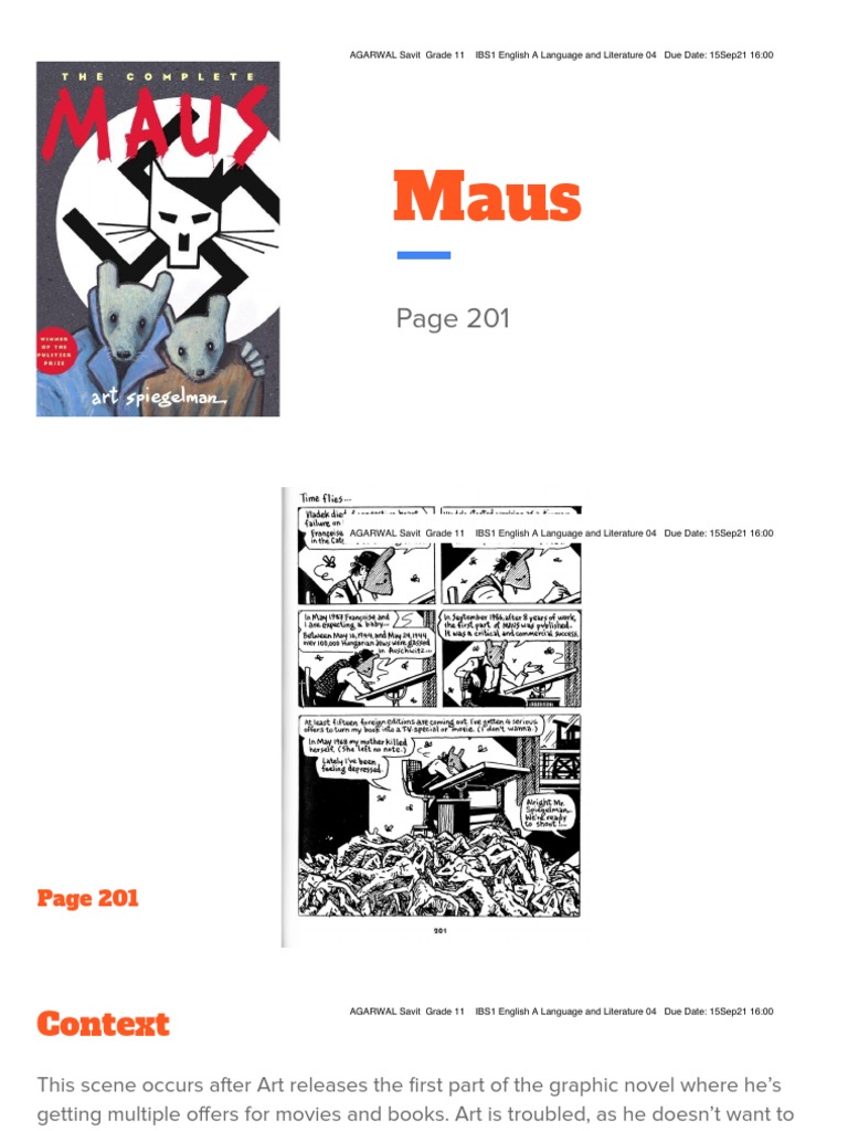 Maus Key Scene Presentations 587070 | PDF | Classics