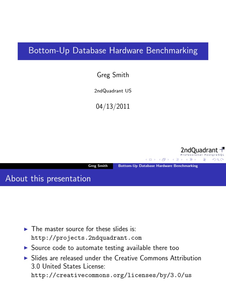 Bottom-Up Database Benchmarking | PDF | Postgre Sql | Random Access Memory