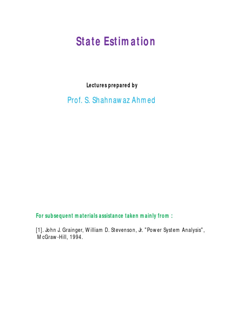 2 State Estimation Pdf Normal Distribution Errors And Residuals