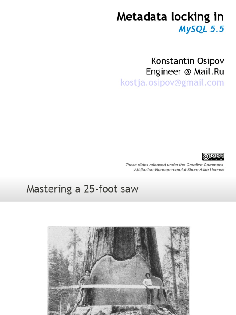 Metadata Locking and Deadlock Detection in MySQL 5.5 | PDF