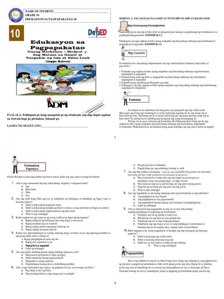 ESP10-Q1-Modyul-2 PDF A4 | PDF