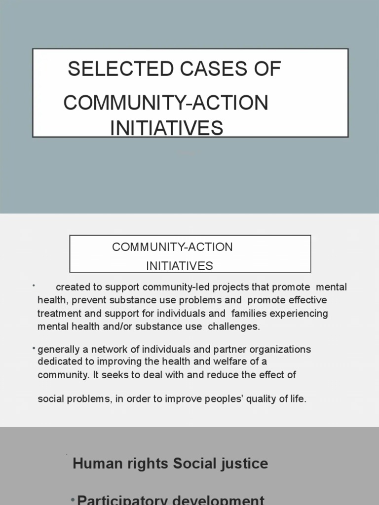 Selected Cases of Community-Action Initiatives: Group 7 | PDF | Social ...