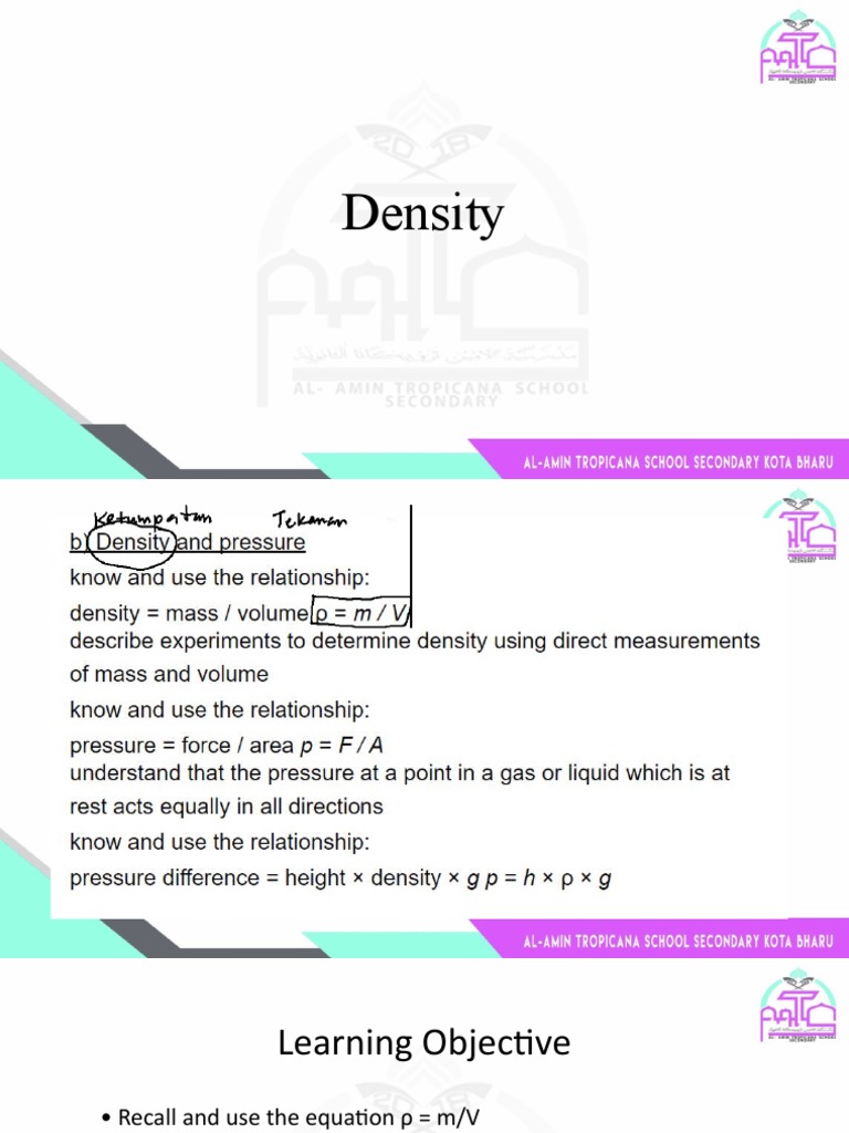 Density (Calculation) | PDF | Litre | Density
