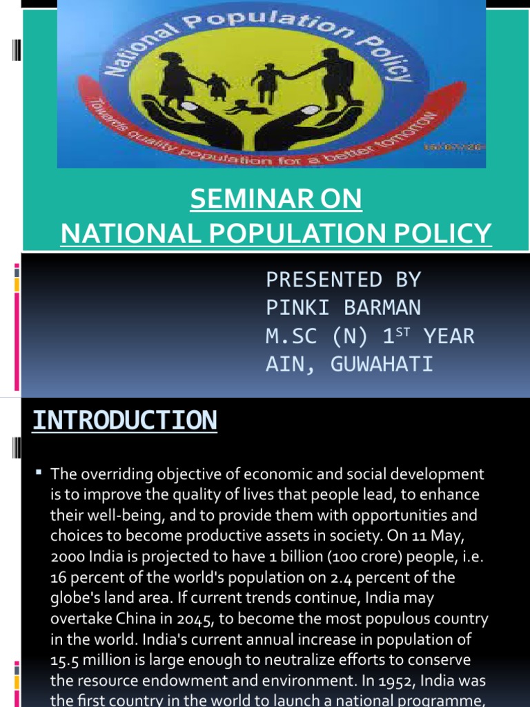 National Population Policy | Download Free PDF | Infant Mortality ...