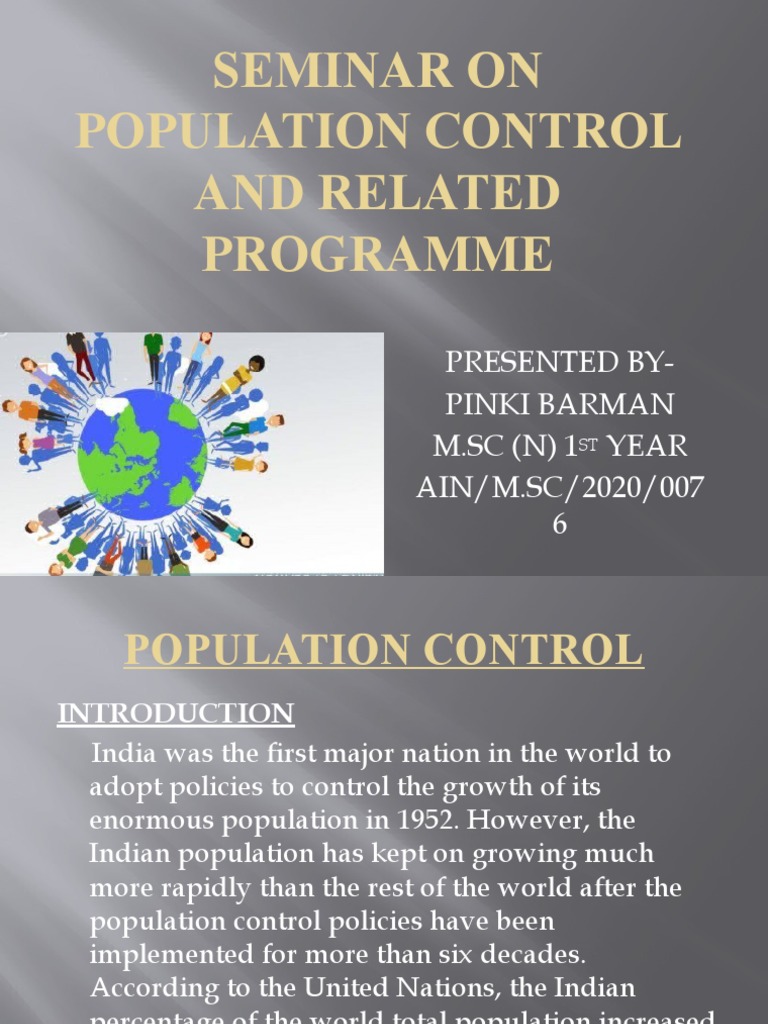 Population Control and Related Population Control Programme | PDF ...