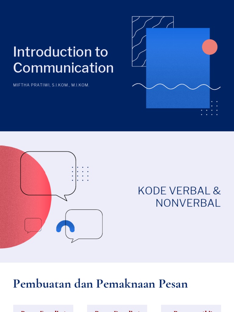 Kode Verbal & Nonverbal Komunikasi | PDF