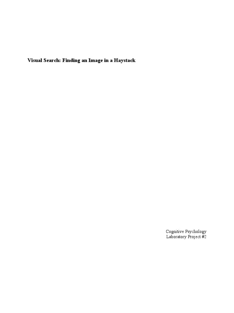 Lab 3 - Visual Search | PDF | Attention | Visual System