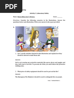 Lab Safety Picture What Is Wrong Answers