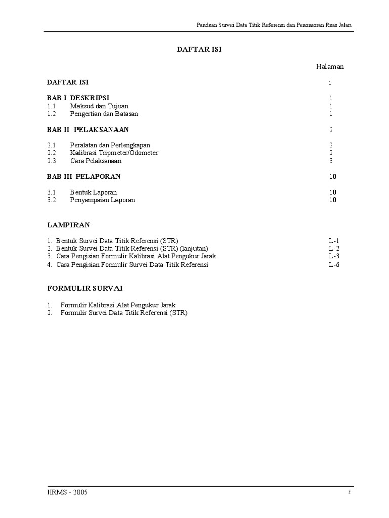 Manual Survei DTR-DRP - Iirms 9-9-05 Ok | PDF