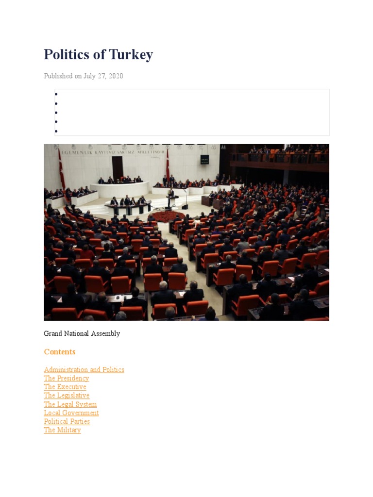Politics of Turkey | PDF | Justice And Development Party (Turkey ...