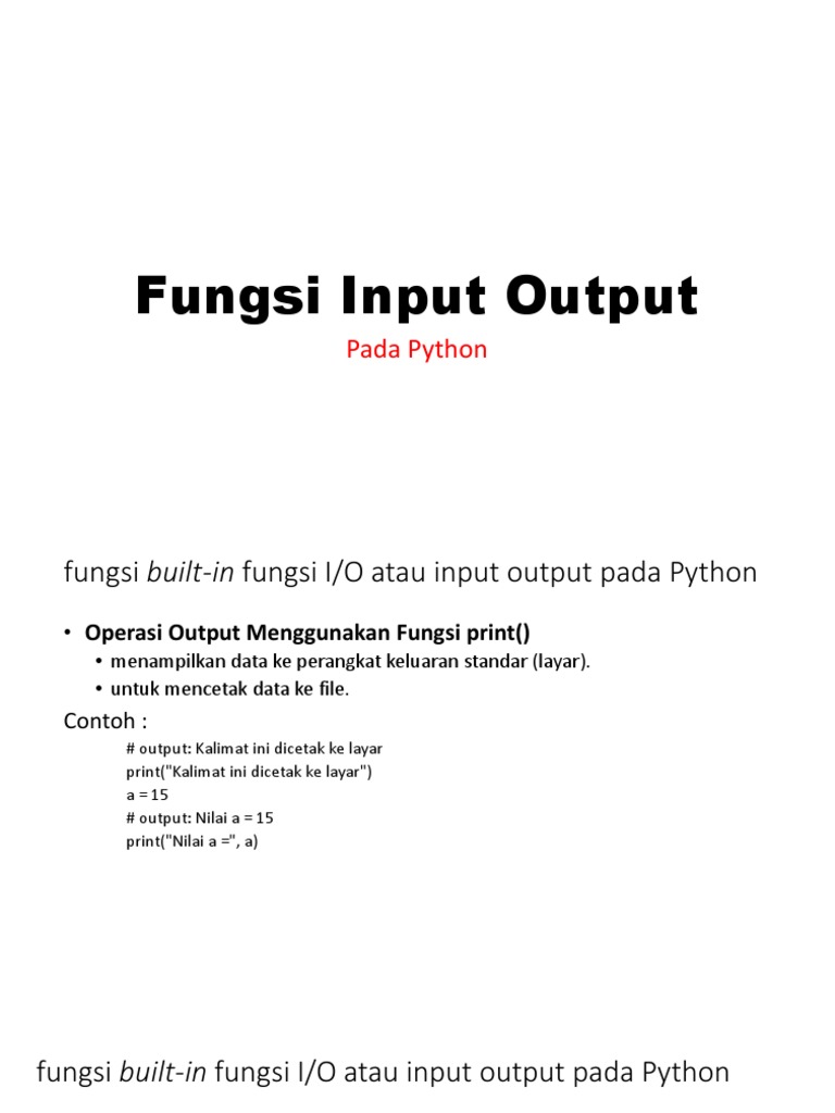 Input Output Python | PDF