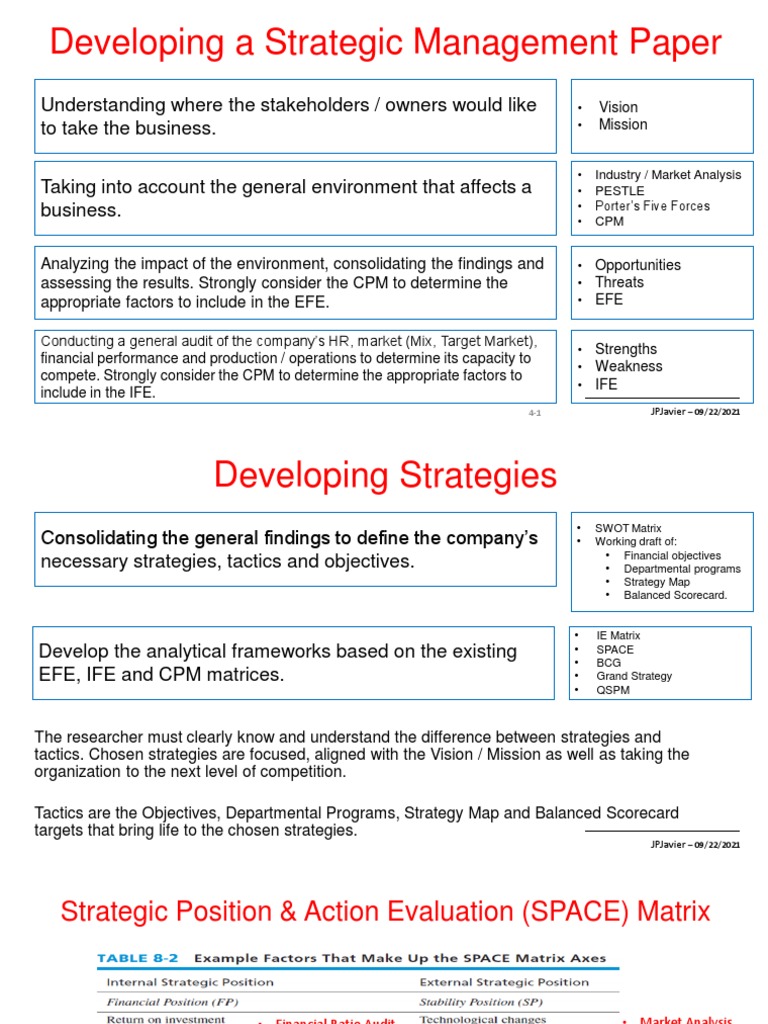 Part 3 - Strategy Matrices & Closing | PDF | Strategic Management ...