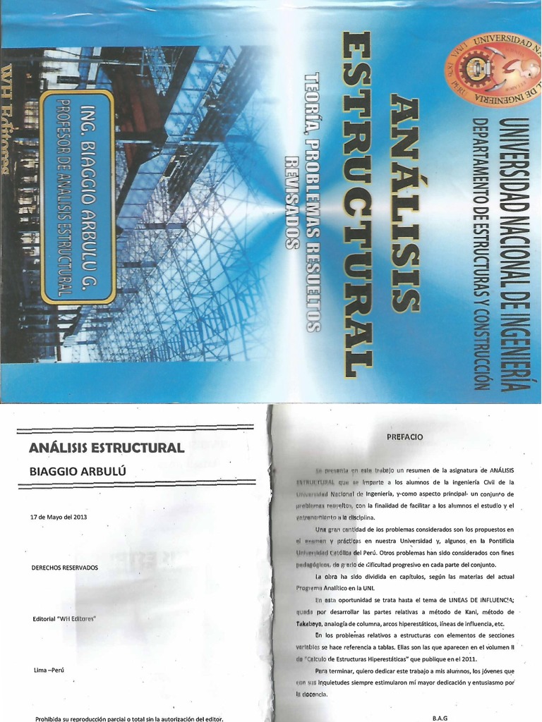 Análisis Estructural - 2da Edición - Biaggio Arbulu | PDF | Ingeniería