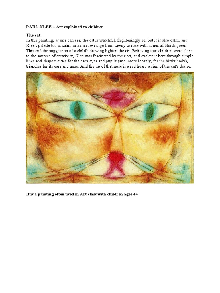 Paul Klee's Art for Kids Explained | PDF