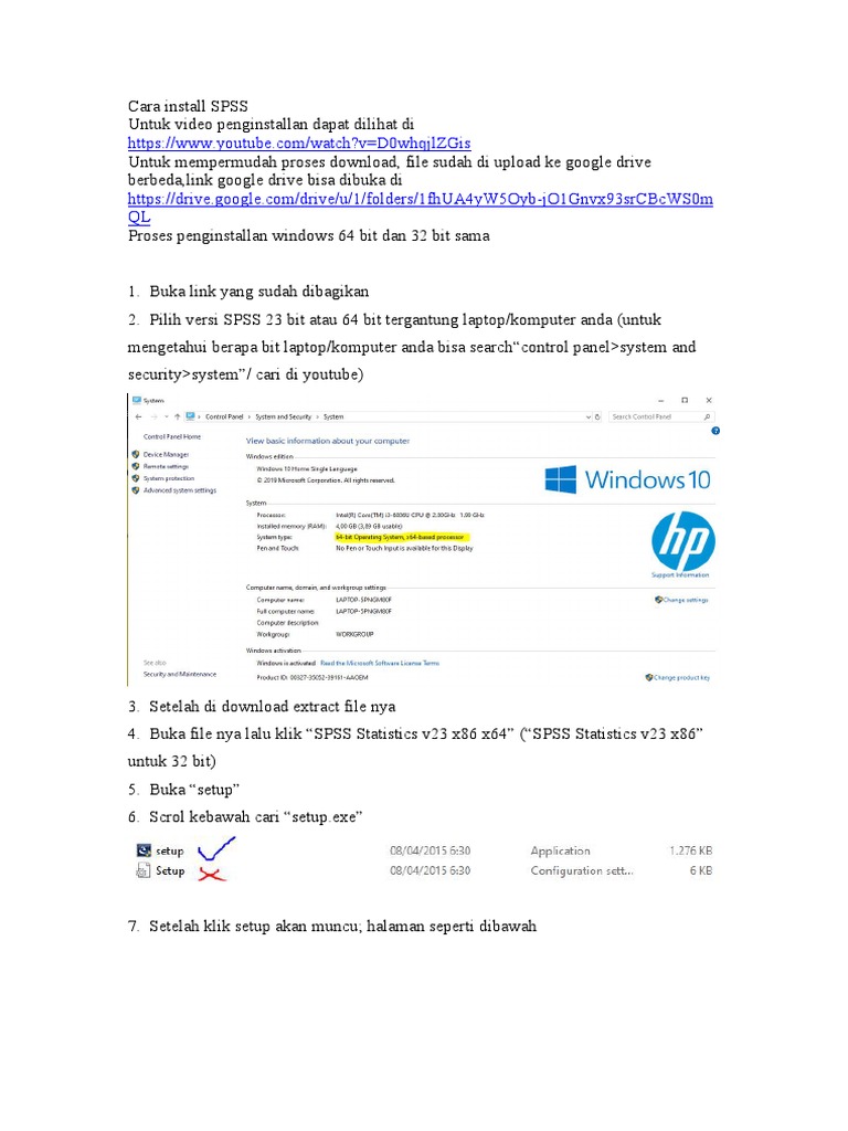 Cara Install SPSS | PDF