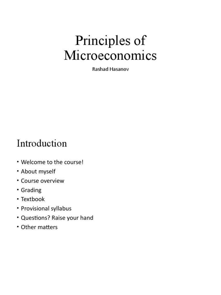Session 1. Seven Principles of Economics | PDF | Economics | Market ...