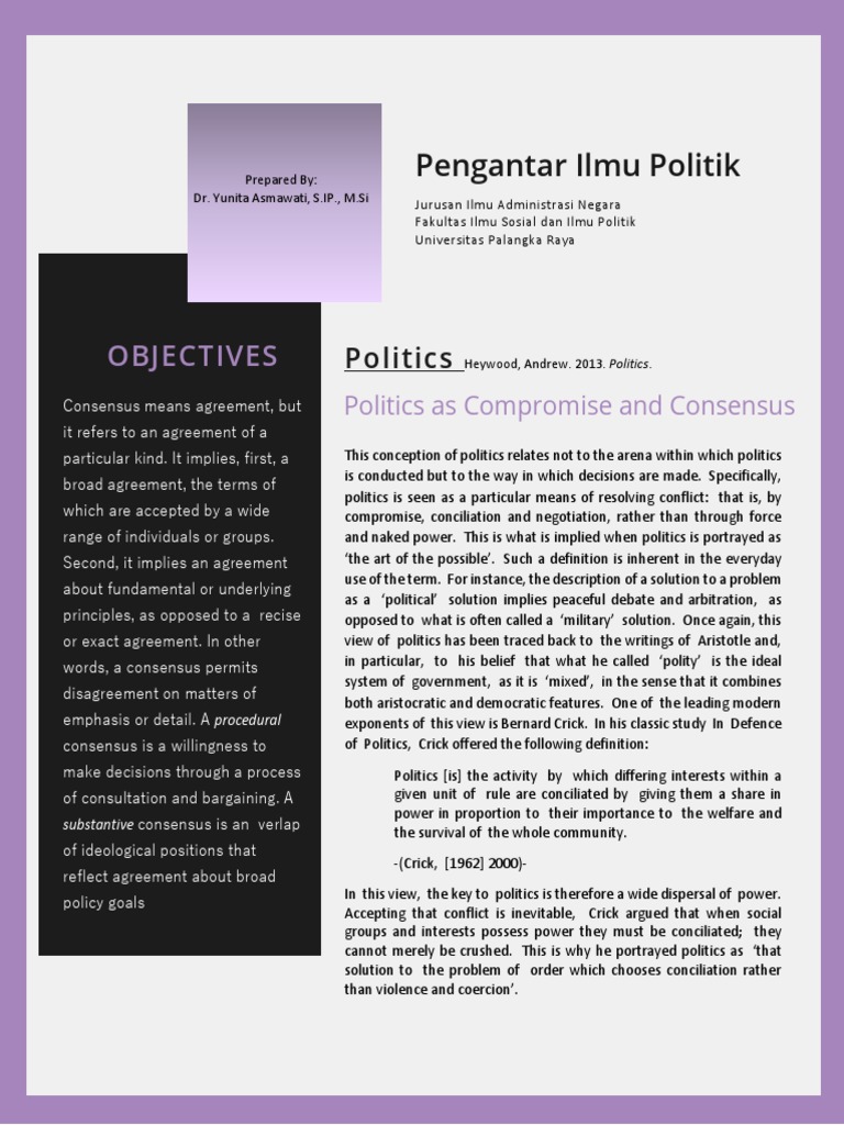 Politics As Compromise and Consensus | PDF | Consensus Decision Making ...