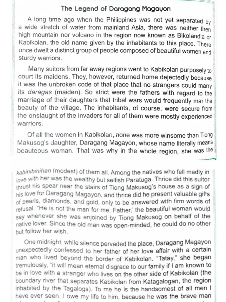 The Legend of Daragang Magayon | PDF