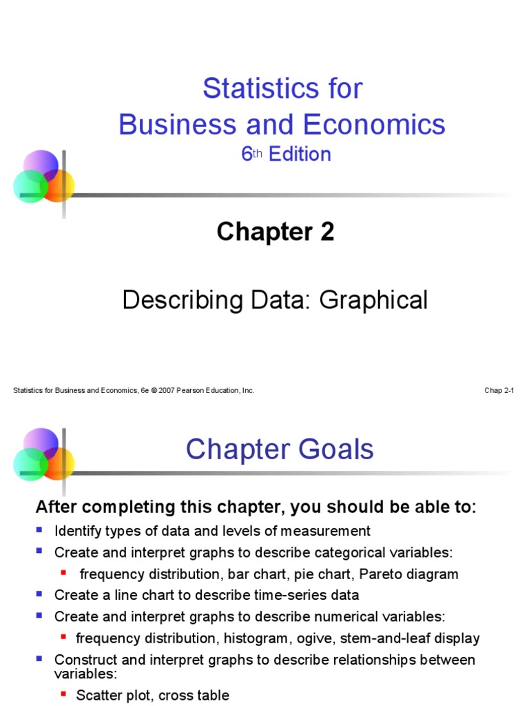 Statistics For Business and Economics: Describing Data: Graphical | PDF ...