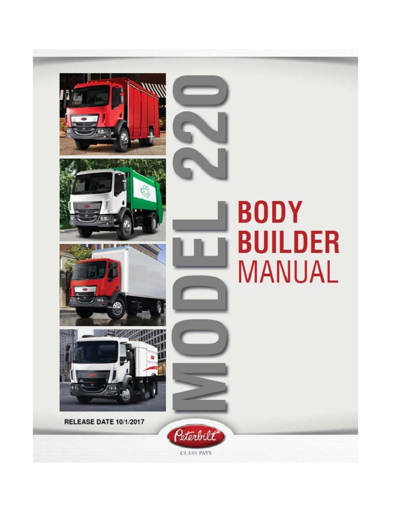 Peterbilt 220 Body Builder Manual | PDF | Truck | Vehicles