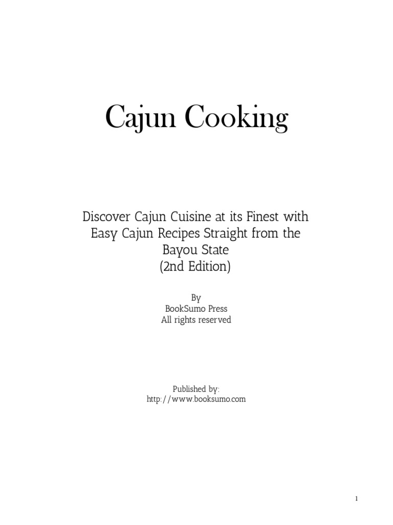 Easy Cajun Recipes from the Bayou | PDF | Louisiana Creole Cuisine ...