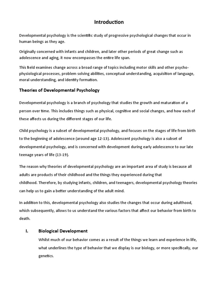 Theories of Developmental Psychology | PDF | Developmental Psychology ...