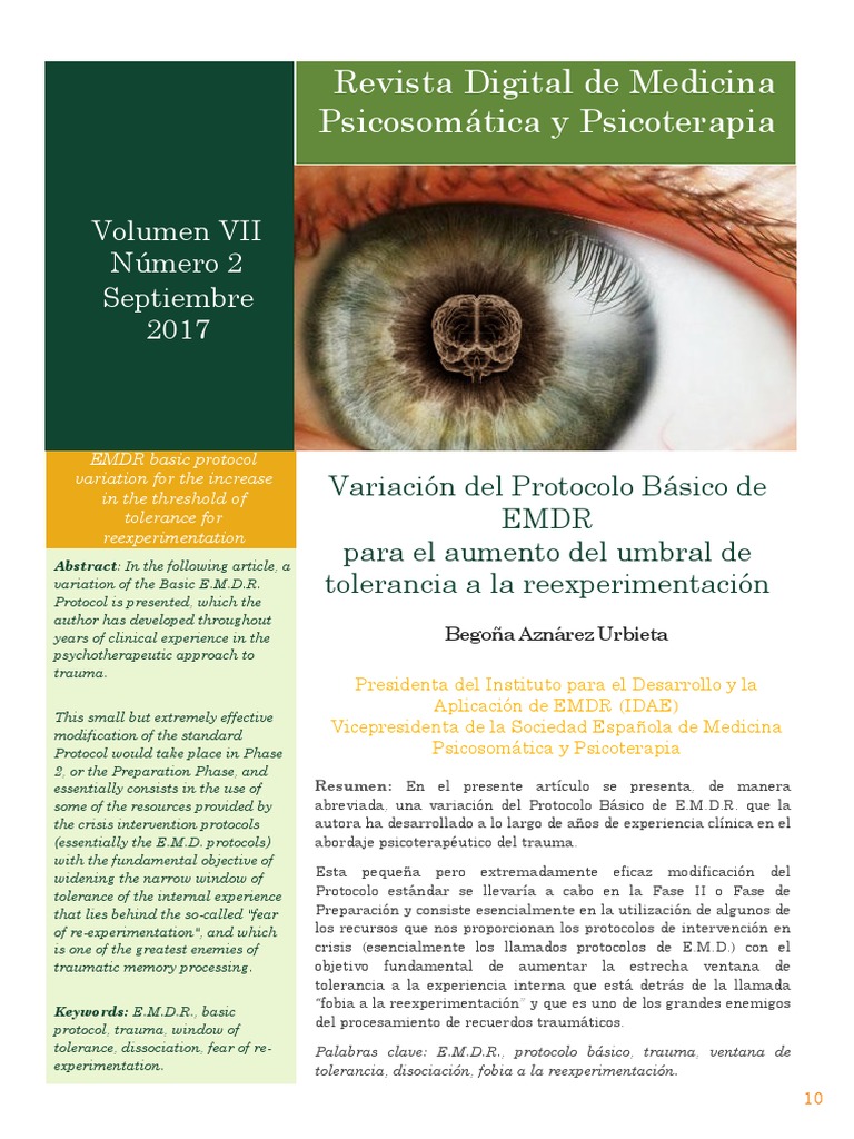 Variacion Protocolo Basico EMDR | PDF | Desensibilización y reprocesamiento por movimientos ...