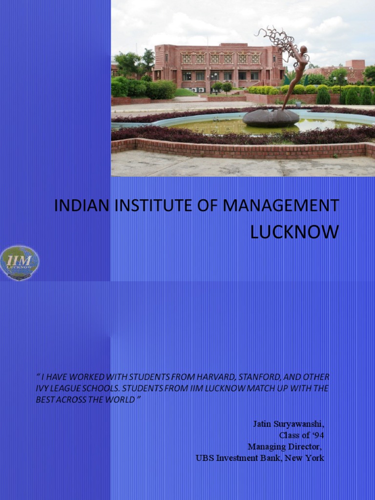 Indian Institute of Management: Lucknow | PDF | Business | Economies