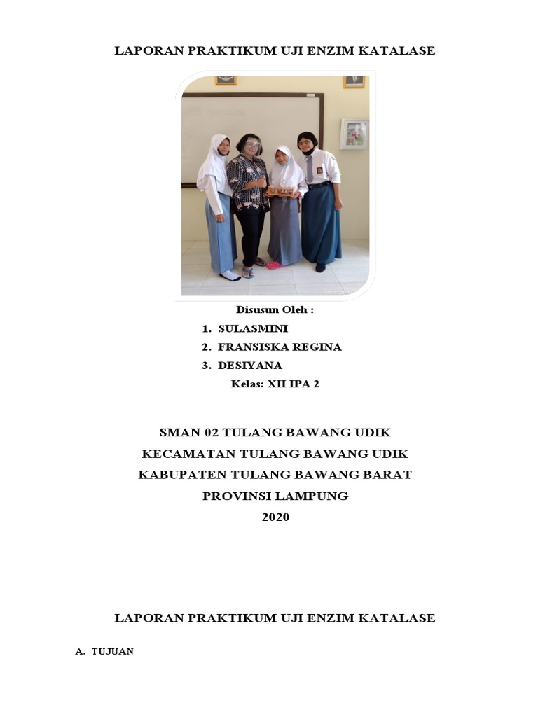 Enzim Katalase SULASMINI | PDF