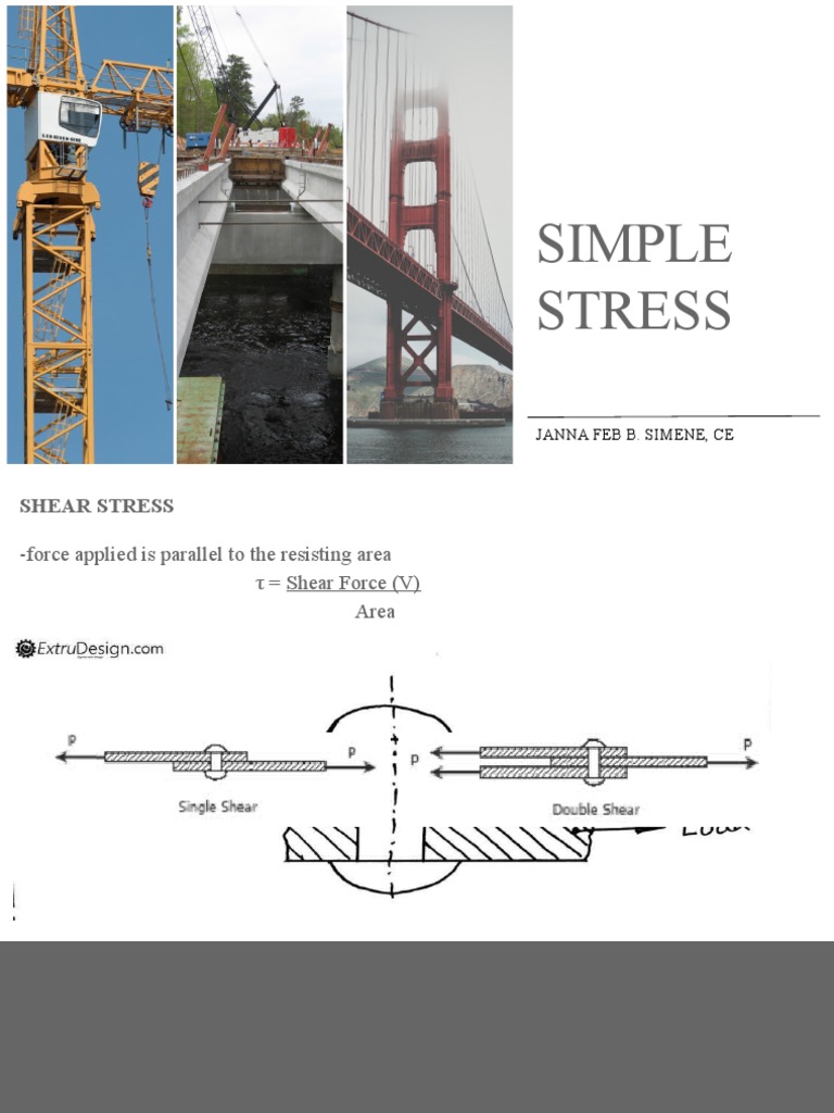 Chapter 1 - Simple Stress (Shear, Bearing and Pressured Vessel ...