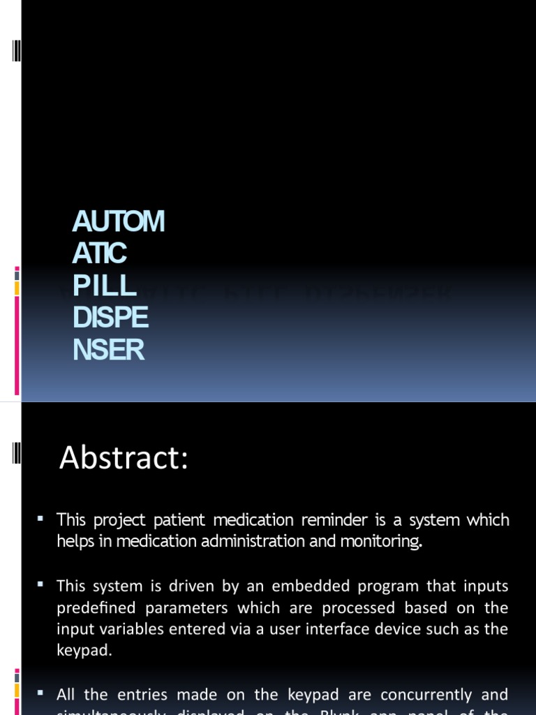 Automatic Pill Dispenser | PDF | Arduino | Internet Of Things