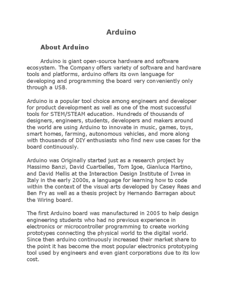Arduino Pdf Arduino Computer Science