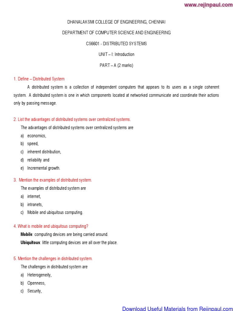 Define - Distributed System | PDF | Peer To Peer | Distributed Computing