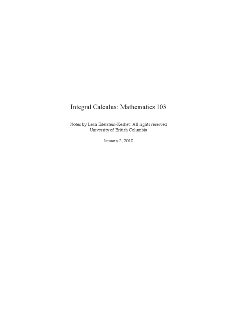 Math 103 | PDF | Area | Integral