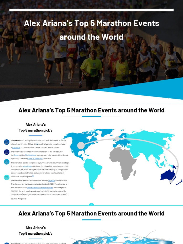 Top 5 Global Marathon Events | PDF | Marathon | Road Running