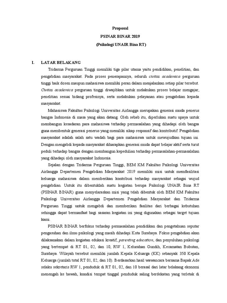 Contoh Proposal Kegiatan RKAT | PDF | Pengembangan Diri | Sains & Matematika