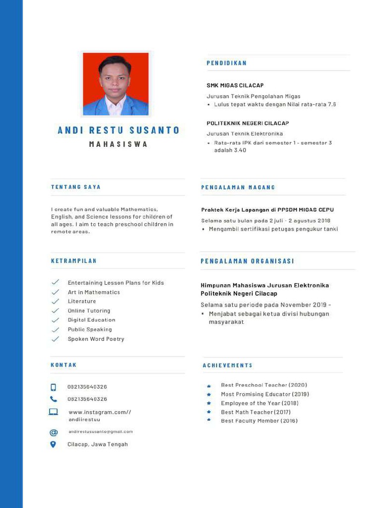 CV - Andi Restu Susanto | PDF