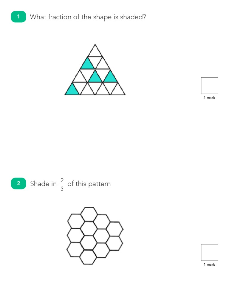 Fractions, Decimals and Percentages Practice Test | PDF | Percentage ...