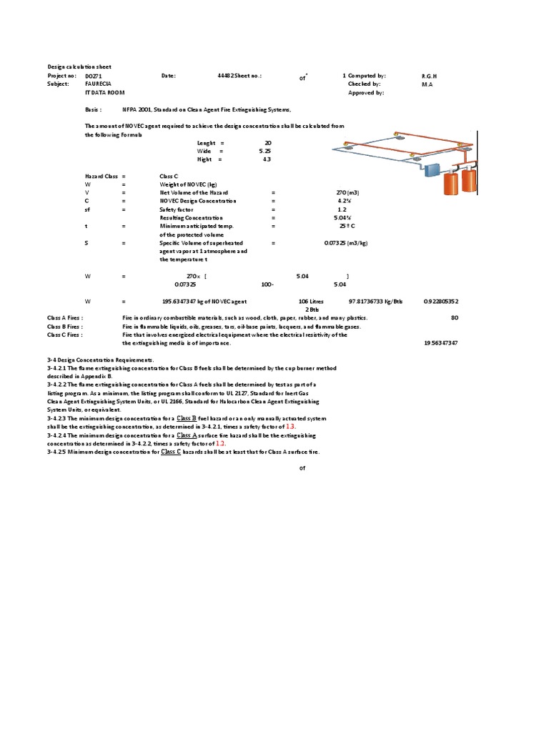 Novec Calculator | PDF | Fires | Chemistry