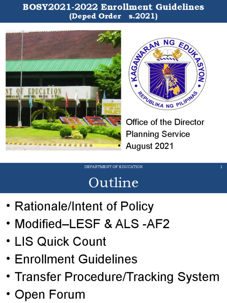 (Deped Order s.2021) : - Office of The Director - Planning Service ...