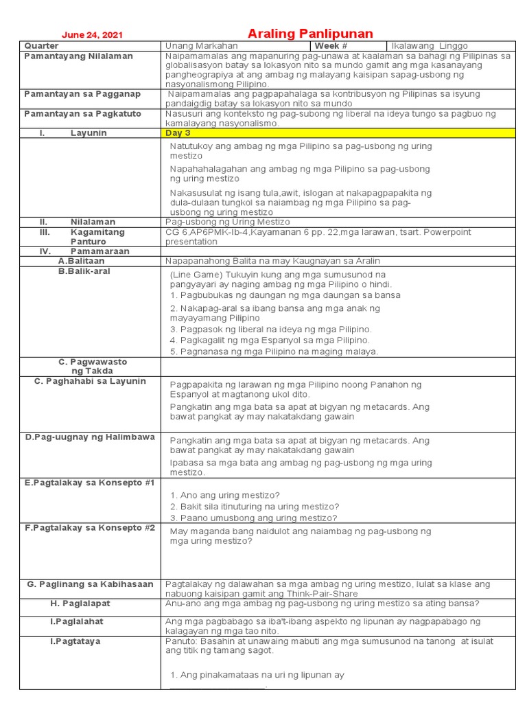 ALS Lesson-Plan 1 | PDF