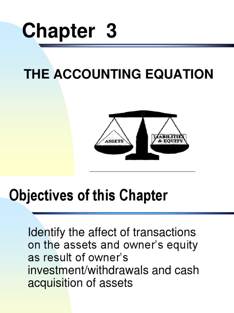 The Accounting Equation: ACCT 501 | PDF | Equity (Finance) | Corporations